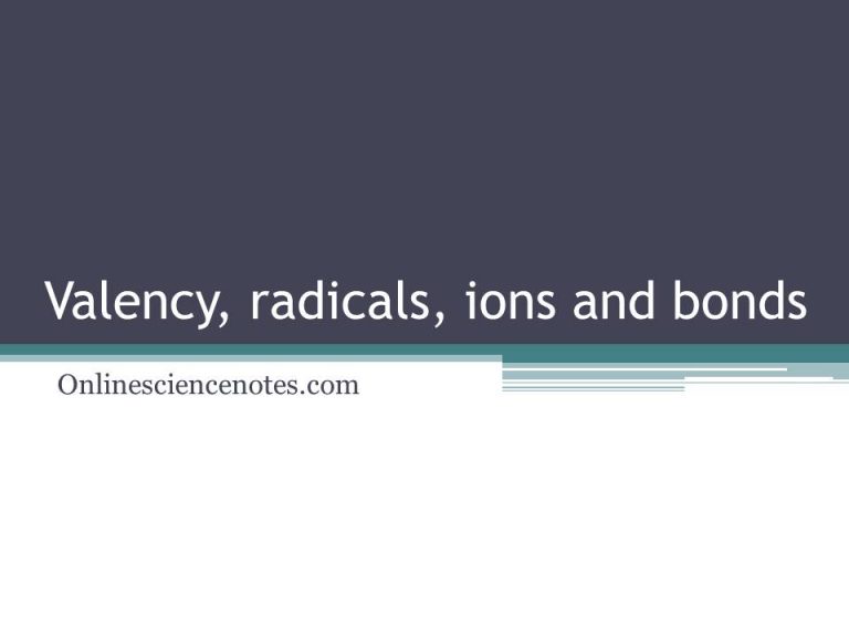 valency Archives - Online Science Notes